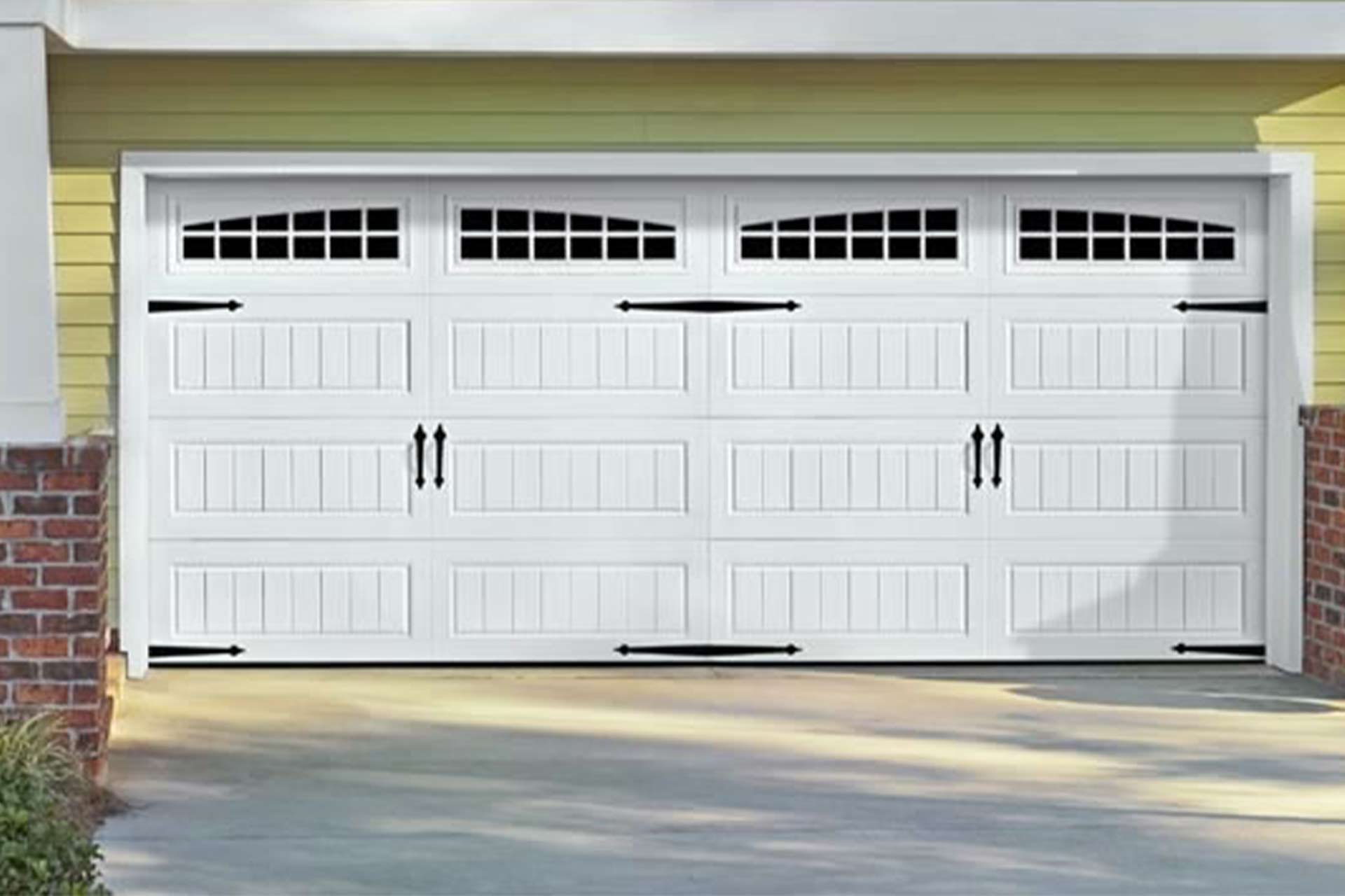 Garage Door – Long Panel Bead Board with Moonlite Windows, Blue Ridge ...